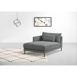 Inosign Chaiselongue Tarek 157/110 cm, Sofa, mit losen Rückenkissen, grau