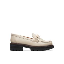 Clarks Leder-Mokassins in Creme - 37