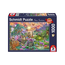 Schmidt Spiele 1.000tlg. Puzzle "Verzaubertes Drachenland" - ab 12 Jahren