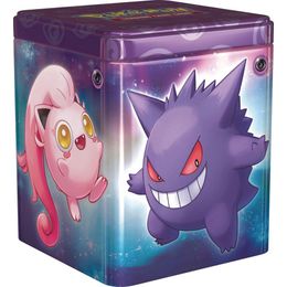 POKÉMON Sammelkarte Pokemon Stapel-Tin-Box Psycho (3 Boosterpacks & 2 Stickerbögen)