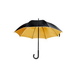 Livepac Office Stockregenschirm Luxuriöser Regenschirm / mit doppelter Bespannung / Farbe: schwarz-gol