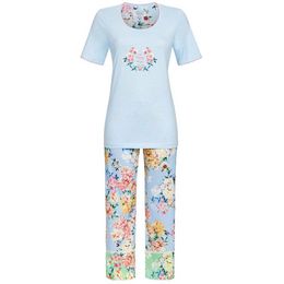 Ringella Pyjama Damen Schlafanzug mit 7/8 Hose "Dahlia" 2261213