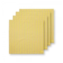 PIP Studio Serviettenhalter Stoffservietten-Set Stripes Gelb (40x40cm) (4-teilig)
