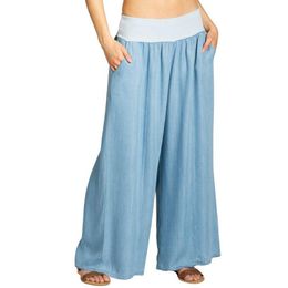 Caspar Stoffhose KHS046 lässig leichte Damen Sommer Culotte Hose mit Jeansoptik