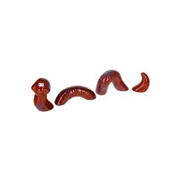 MamboCat Dekofigur Paul Deko-Wurm M rot Länge 38cm Garten-Figur Outdoor Beet Rasen