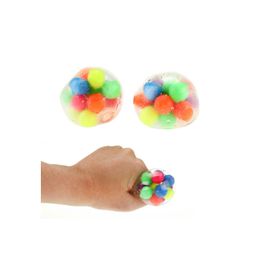 Toi-Toys Spielball Quetsch-Ball gefüllt mit bunten Bällchen