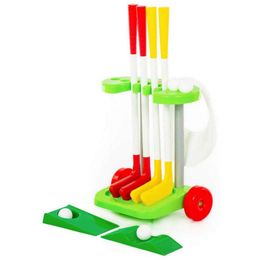 Polesie Minigolf-Set Golf-Set 14-tlg mit Golfschläger Golfbälle Kinder Spielzeug Kunststoff