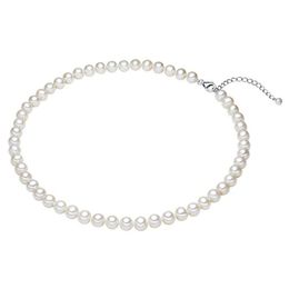 EBUY Perlenkette Weiße Halskette aus echten Perlen