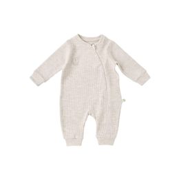 biorganic Strampler Baby Nature in Waffle für Jungen und Mädchen Unisex Langarm (1-tlg) Waffle-Struktur