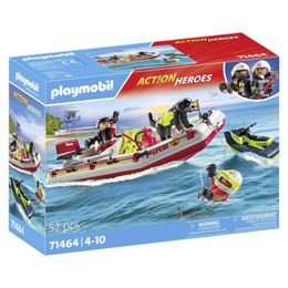 Playmobil® Konstruktions-Spielset Feuerwehrboot mit Aqua Scooter