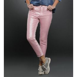 Edwina Eidtmann Slim-fit-Jeans 7/8-Hose mit Paillettendetails