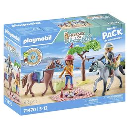 Playmobil® Konstruktions-Spielset Reitausflug an den Strand mit Amelia und Ben