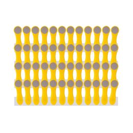 trendfinding Wäscheklammern 48 Wäscheklammern mit Edelstahlfedern und Softgrip Gelb-Grau