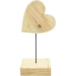 Dekoleidenschaft Dekofigur Herz "Wood" aus Holz