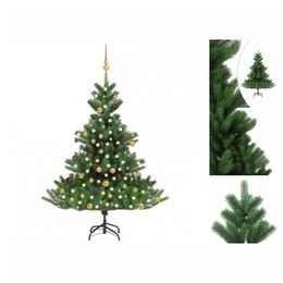 vidaXL Künstlicher Weihnachtsbaum Künstlicher Weihnachtsbaum Nordmann LED Kugeln Grün 120 cm