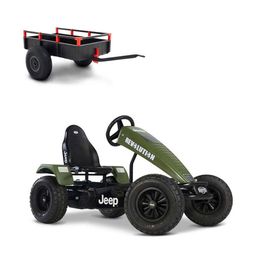 Berg Go-Kart Berg Gokart XXL Jeep® Revolution olivegrün BFR mit Anhänger
