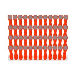 trendfinding Wäscheklammern 48 Wäscheklammern mit Edelstahlfedern und Softgrip Orange-Grau