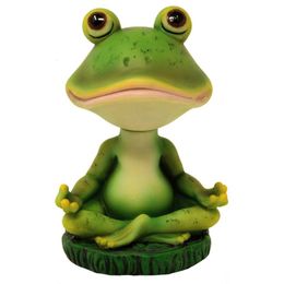 MystiCalls Dekofigur Wackelkopf Yoga Frosch Auto Figur (1 St)