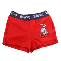 Miraculous - Ladybug Sweathose Miracullus Kurze Mädchenhose Sommerhose grau und rot 4 5 6 8 Jahre