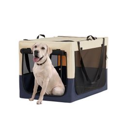 EBUY Tiertransportbox Atmungsaktive mittelgroße Hundebox