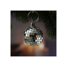 MARELIDA Christbaumschmuck Weihnachtsbaumschmuck Discokugel Spiegelkugel Baumkugel D: 5cm silber