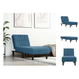 vidaXL Sitzbank Chaiselongue Blau Samt