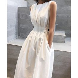 AFAZ New Trading UG Sommerkleid Elegantes ärmelloses Midikleid für Damen für Frühling und Sommer