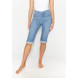 Angels 5-Pocket-Jeans Jeans Capri TU mit Used-Look mit Label-Applikationen