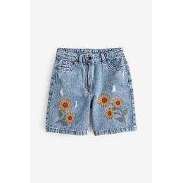 next Jeansshorts Denim-Shorts mit Sonnenblumen (1-tlg)
