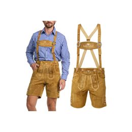 Steigenhöfer Manufaktur Trachtenlederhose Oktoberfest kurz mit Trägern