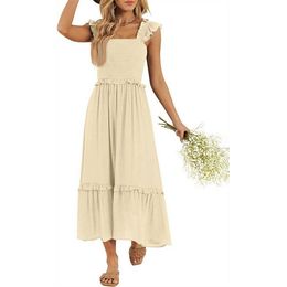 AFAZ New Trading UG Sommerkleid Langes Kleid quadratischem Ausschnitt