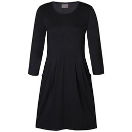 ZE-ZE Nordic Jerseykleid Jersey Kleid Elvina schwarz 3/4 Arm unifarben