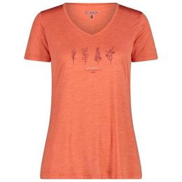 CMP - Women's Light Melange T-Shirt - Funktionsshirt Gr 34 rot