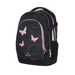 WALKER Schulrucksack Fame 2.0 Glow Butterfly Kunstfaser anthrazit