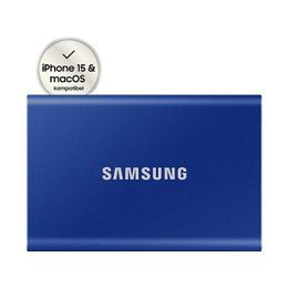 Samsung Portable SSD T7 PC/Mac Festplatte, 500 GB SSD, extern, Indigo blue