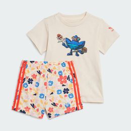 Adidas Floral Shorts und T-Shirt Set