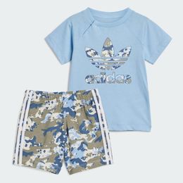 Adidas Camo Shorts und T-Shirt Set
