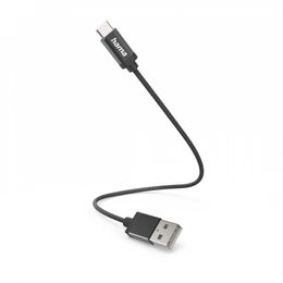 Hama 201600 Ladekabel USB-A zu USB-C Nylon 0,2m schwarz