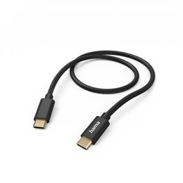 Hama 201547 Ladekabel Fabric USB-C zu USB-C Nylon 1,5m schwarz