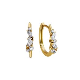 Celesta Paar Creolen 375 Gold Zirkonia, gelb