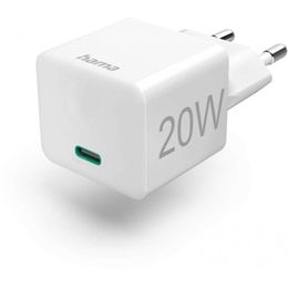 Hama 201650 Mini USB-C Schnellladegerät 20W weiß