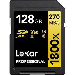 Lexar Professional SDXC Gold 128GB 1800x UHS-II V60