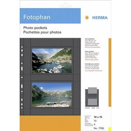 Herma 7786 FOTOPHAN 10x15 QUER 4 Fotos schwarz