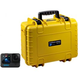 GoPro HERO12 Black + B&W Case Type 4000 gelb - nach 50 EUR GoPro Frühjahres Promo