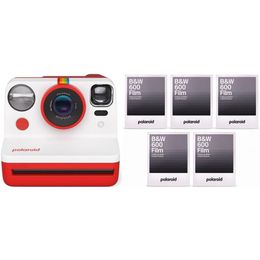 Polaroid Now Gen2 Kamera Rot + 600 B&W Film 8x 5er Pack