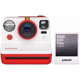 Polaroid Now Gen2 Kamera Rot + 600 B&W Film 8x