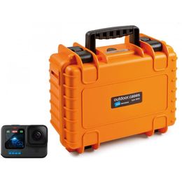 GoPro HERO12 Black + B&W Case Type 3000 orange - nach 50 EUR GoPro Frühjahres Promo