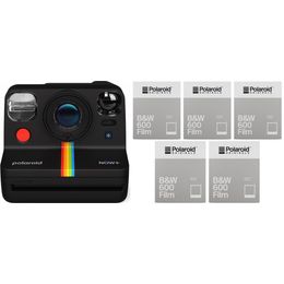 Polaroid Now+ Gen2 Kamera Schwarz + 600 B&W Film 8x 5er Pack