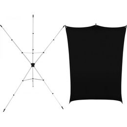 Rollei X-Drop Hintergrund-Set inkl. Hintergrund Schwarz 2,1m