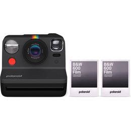 Polaroid Now Gen2 Kamera Schwarz + 600 B&W Film 8x 2er Pack
